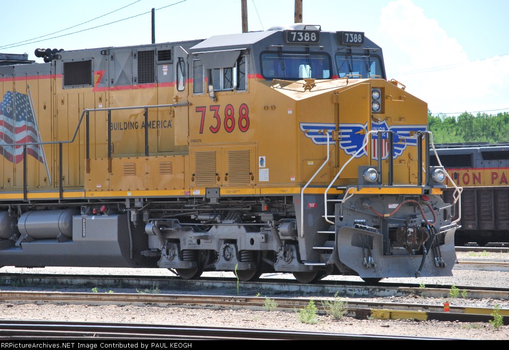 UP 7388 in the mid afternoon sun UP Ogden yd, Utah.